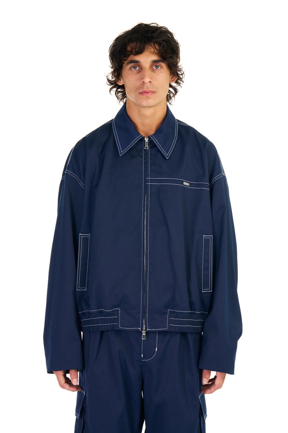Tech Twill Coach Jacket in Navy – NAHMIAS